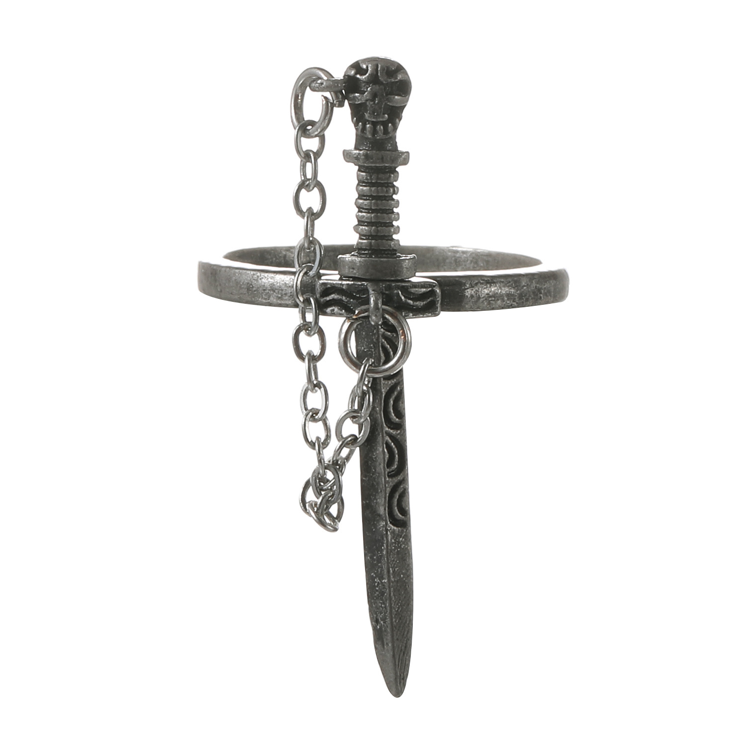 【Surprise Price】Gothic Dark Cross Sword Ring Women's Ins Style Creative ...