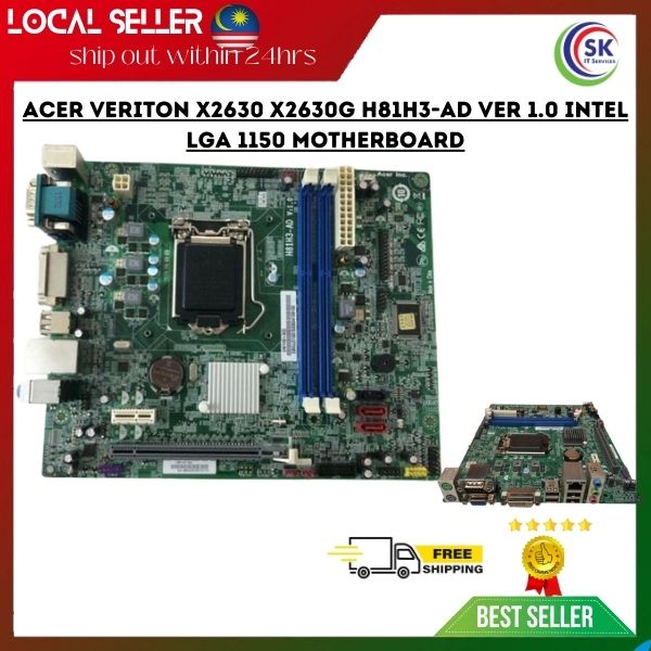 Acer Veriton X2630 X2630G H81H3-AD Ver 1.0 Intel LGA 1150 motherboard ...