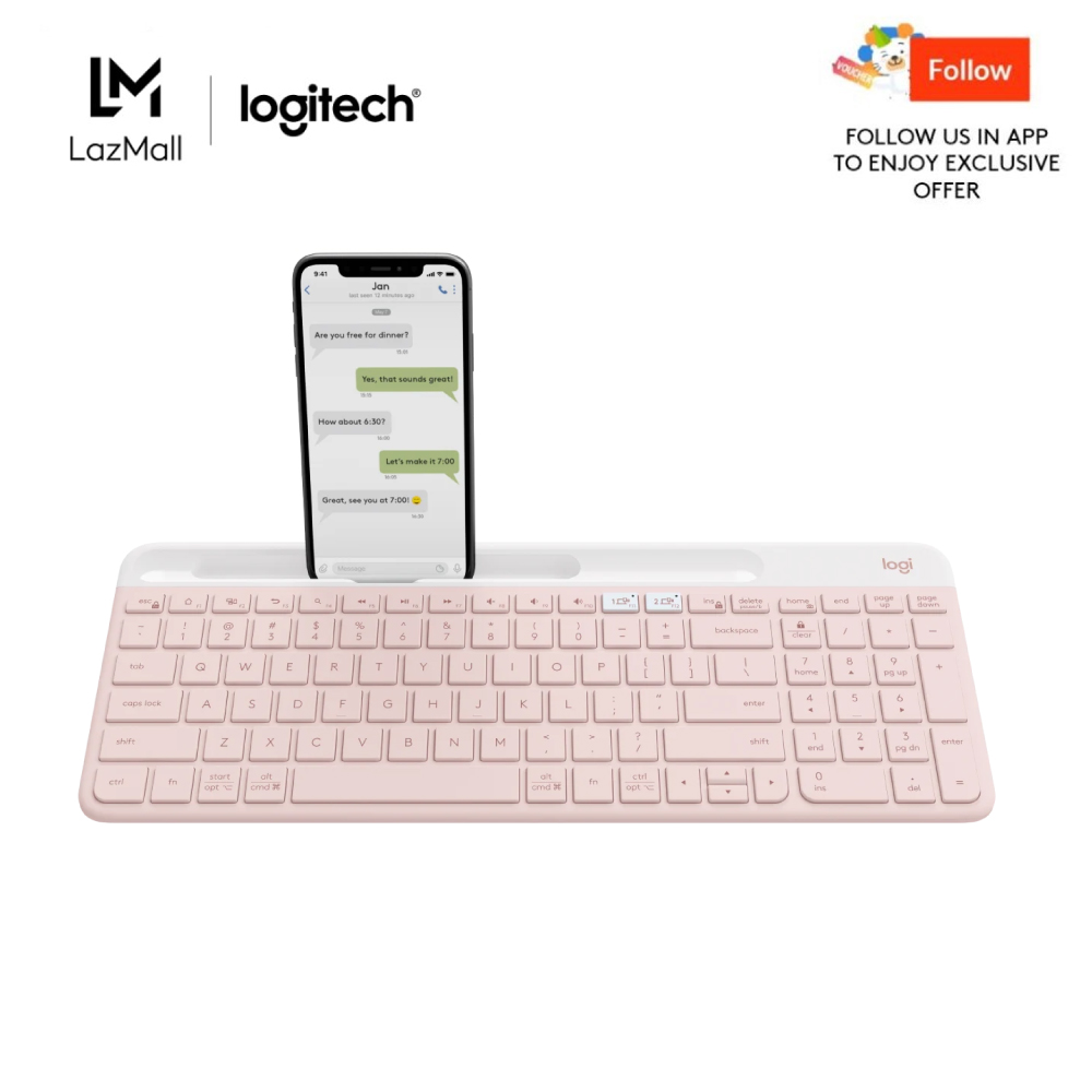 Logitech K580 Slim Wireless Multi Device Keyboard Bluetooth Or Usb Lazada Singapore