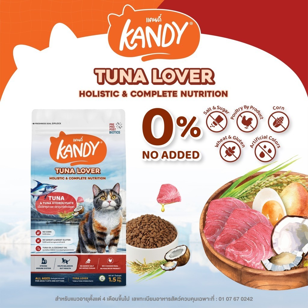 Kandy แคนดี้ อาหารแมว เกรด Holistic สารอาหารครบถ้วน ขนาด 1.5 kg ...