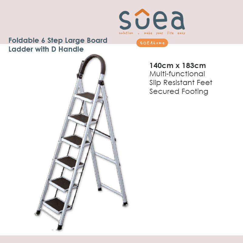 Foldable Large Board Ladder with D Handle (3 Step/4 Step/5 Step/6 Step ...