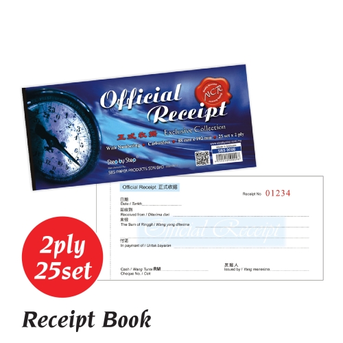 NCR Official Receipt Book | Resit Rasmi | House Rental Receipt | Temporary Receipt | 收据簿 | Lazada