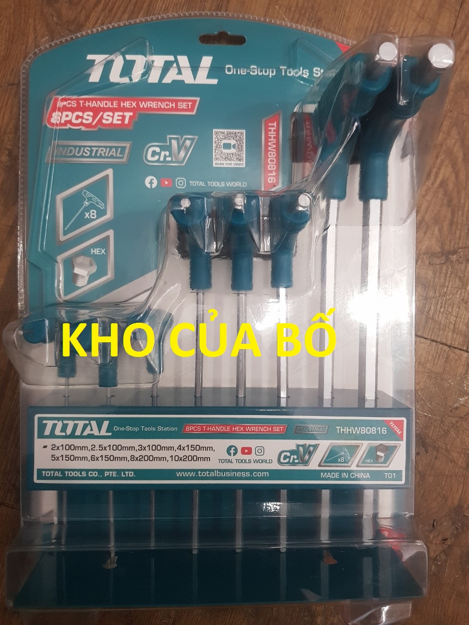 "BỘ 8 CHÌA LỤC GIÁC TAY CẦM CHỮ T ( NÂNG CẤP TỪ THHW8081) THHW80836 ...