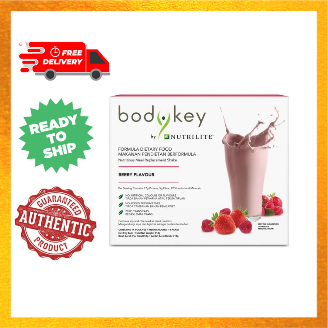 Amway BodyKey By Nutrilite Meal Replacement Shake (Berry) | Lazada