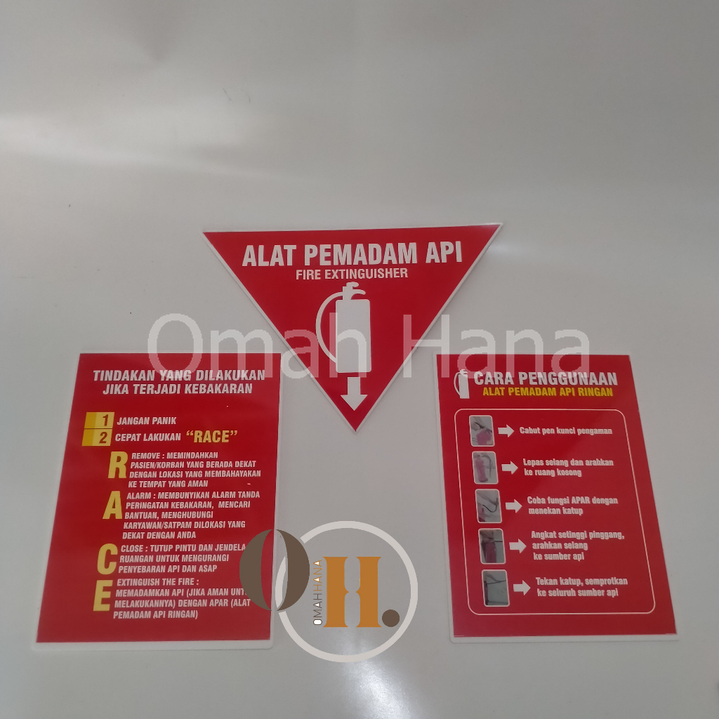 Akrilik Segitiga APAR - Akrilik APAR - Akrilik Pemadam Api Ringan ...
