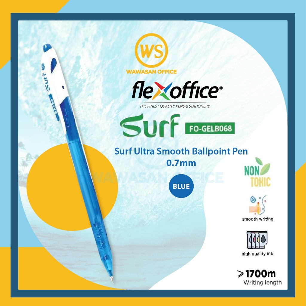 Flexoffice Surf Pen / Surf Ultra Smooth Ball Pen / Flexoffice Pen / Ballpoint Pen - 0.5 / 0.7 FO ...