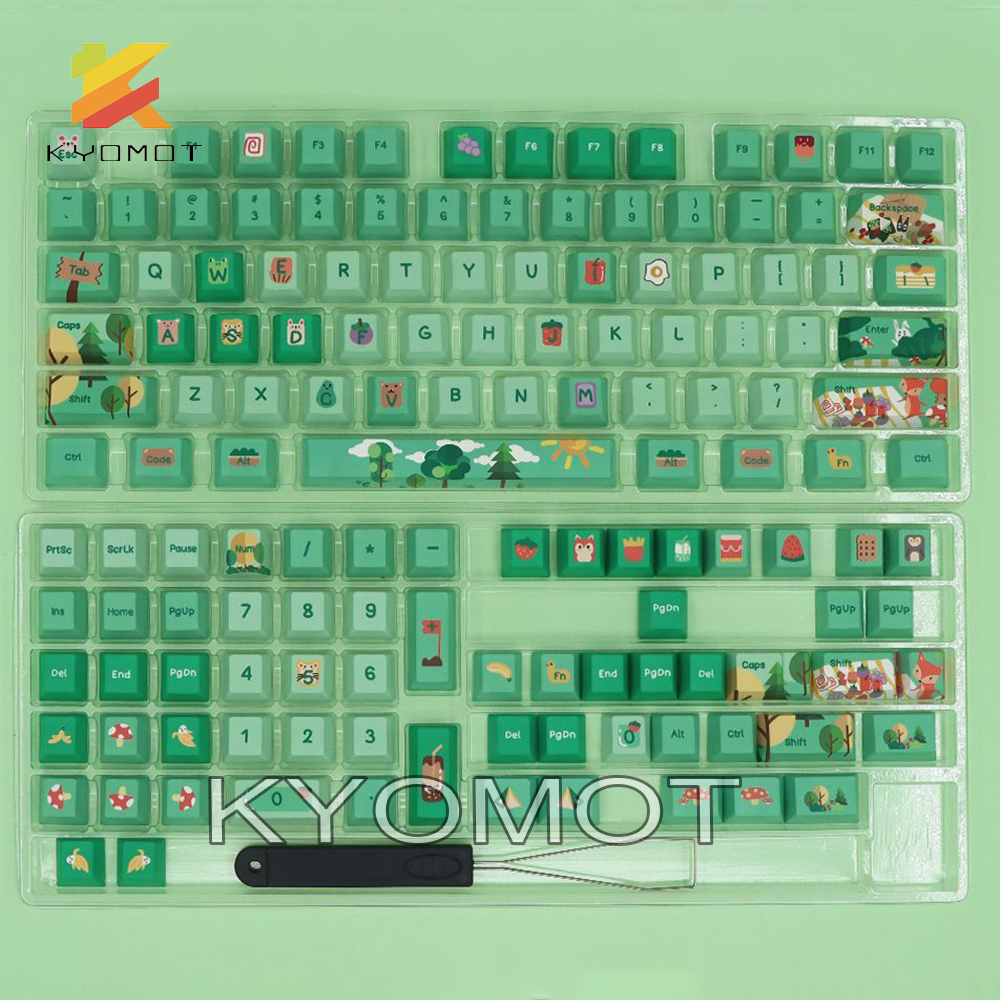 KYOMOT Deep Forest Party Anime Game Keycap Cherry Profile PBT Dye Sub ...