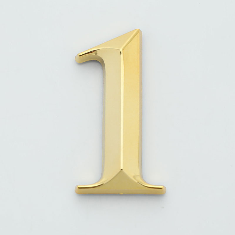 1pc Height 5cm Golden Home Sticker Address Door Label Gold Modern House ...