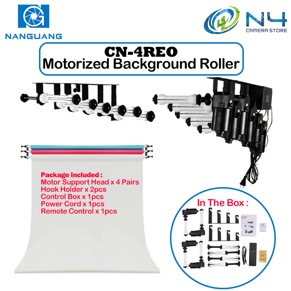 Nanguang CN-3REO / CN-4REO Electric Wall Mount Motorized Background ...