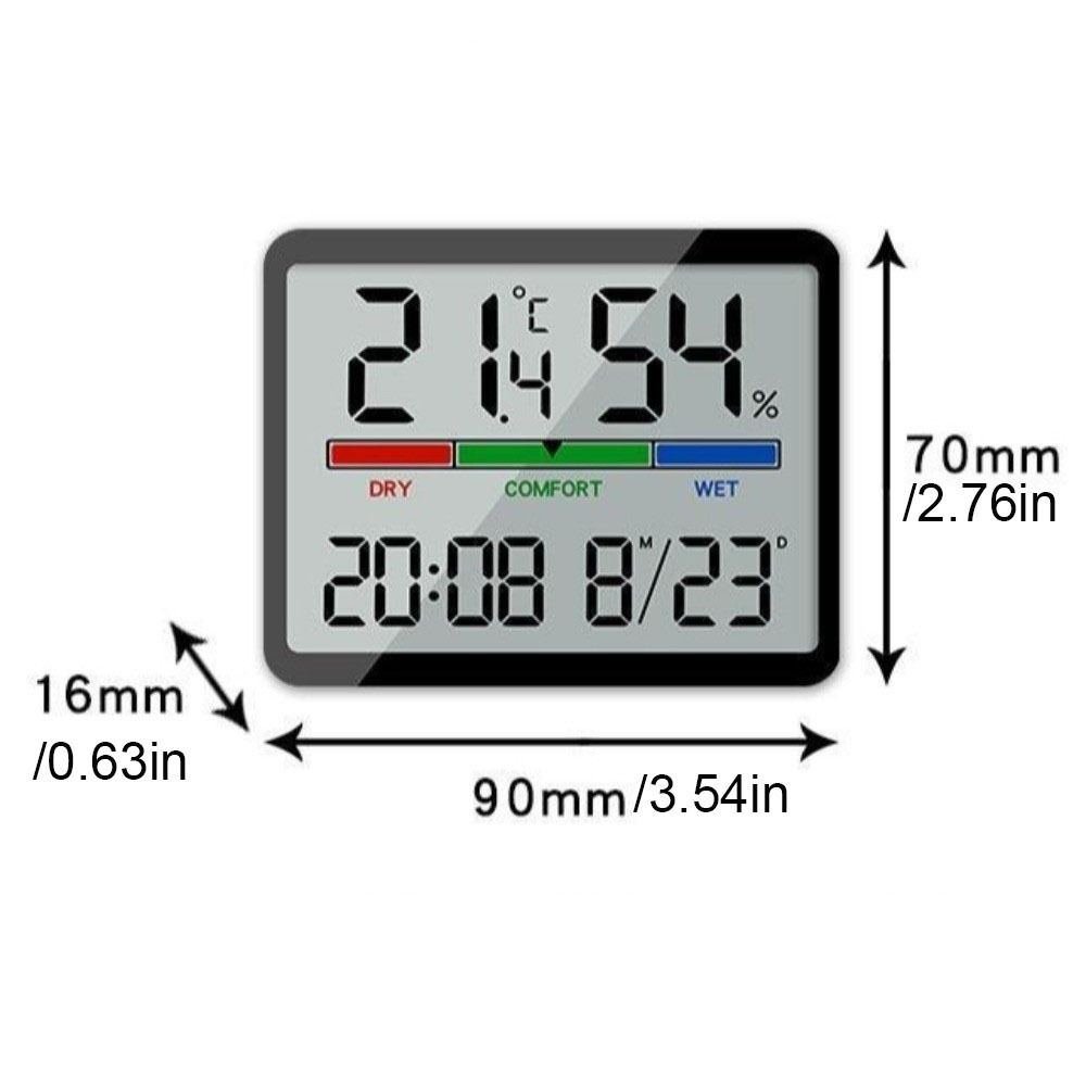 Mini Magnetic Digital Alarm Clock Display Screen Battery Powered ...