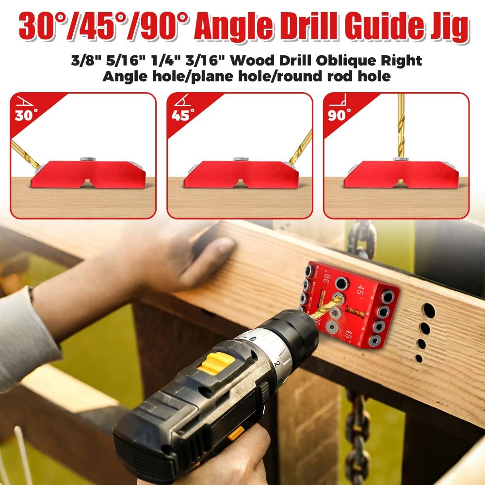 Drill Template Block 30 45 90 Degree Drilling Locator Angled/Straight ...