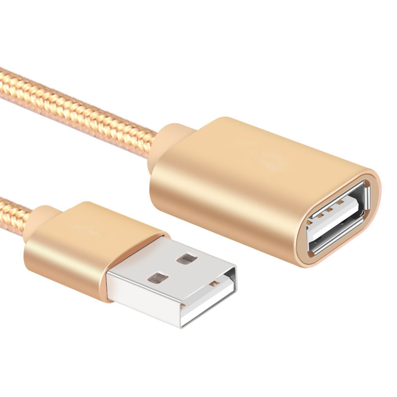【VogueVenture】USB extensio cable Male to Female Extension Nylon weave ...