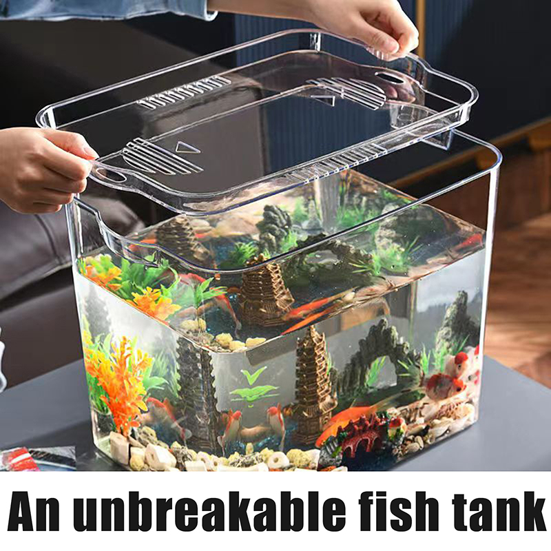 Fall Prevention Explosion-proof Fish Tank Transparent PET Desktop ...