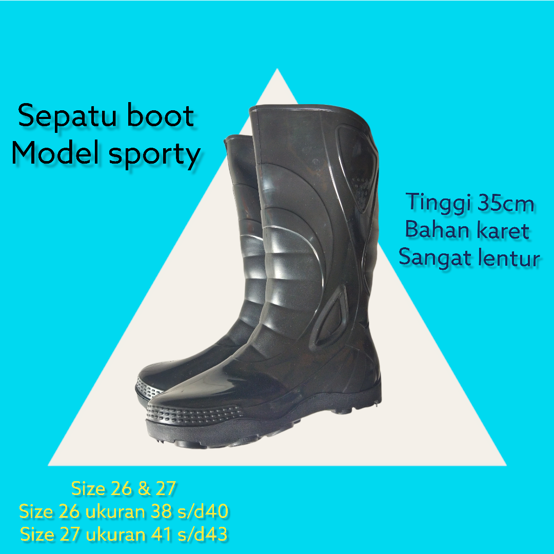 sepatu boot proyek,tukang,kebun model sporty pria wanita | Lazada Indonesia