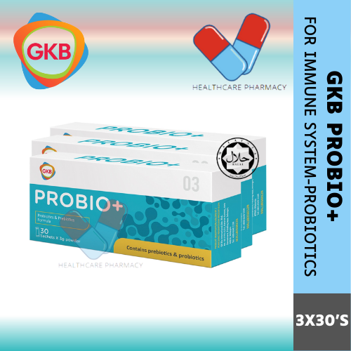 GKB Probio+ (Probiotics & Prebiotics Formula) 30'S/ 30'S X3 | Lazada