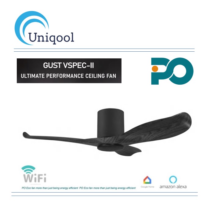 PO ECO GUST 52" SMART DC Ceiling Fan With WIFI & Remote Control ...