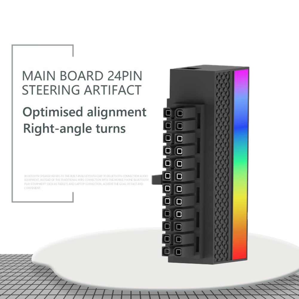 【NaturalHaven】2/1pcs Atx 8pin 24pin To 90掳 Motherboard Adapter Aura Sync Rgb Diy Pc Power ...