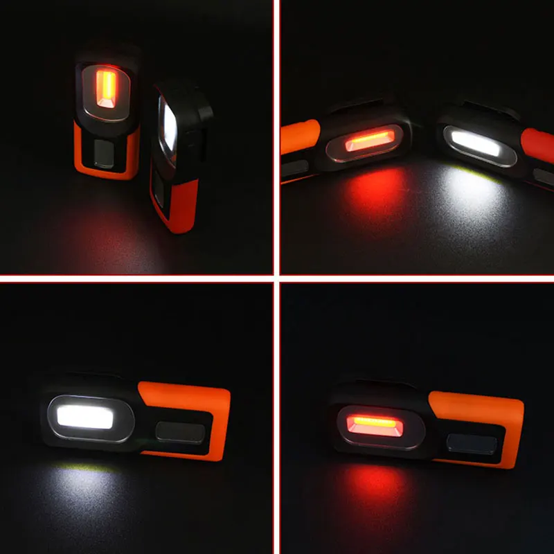 Magnetic COB LED Flashlight Portable Floodlight Work USB Rechargeable ...