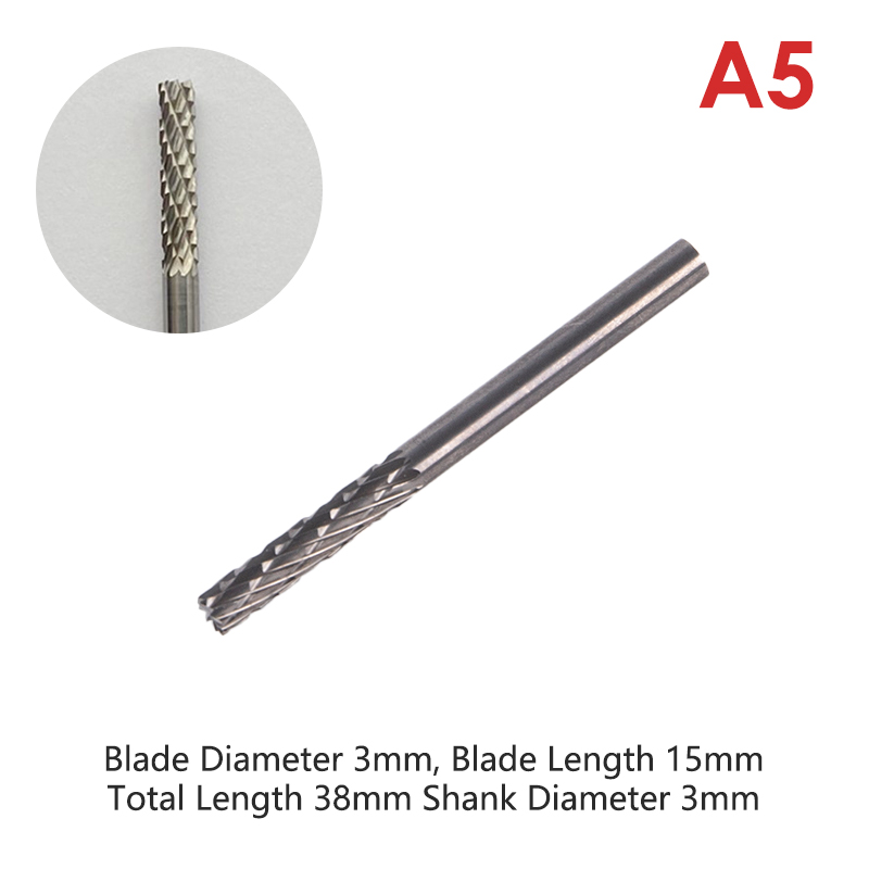 Tungsten Rotary File Hard Alloy Rotary Bur Drill Bit Engraving 3mm ...