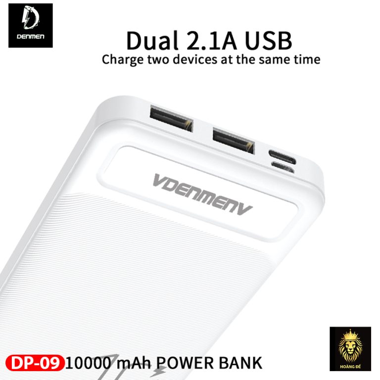 Denmen Power Bank DP09 2USB 2.1A 10000mah Denmen DP09 10000mAh Portable Powerbank | Daraz.lk