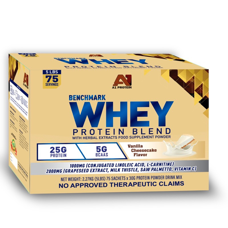 A1 Protein Benchmark Whey NEW PACKAGING and FORMULA 20 or 75 Servings ...