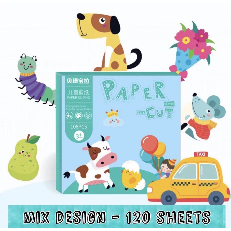 Paper Cutting Set Kids Scissor Craft Kit, Kid's DIY Scissor Early ...