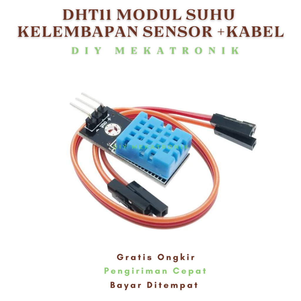 DHT11 Modul Suhu Kelembapan Sensor +Kabel DHT 11 Temperature Humidity ...