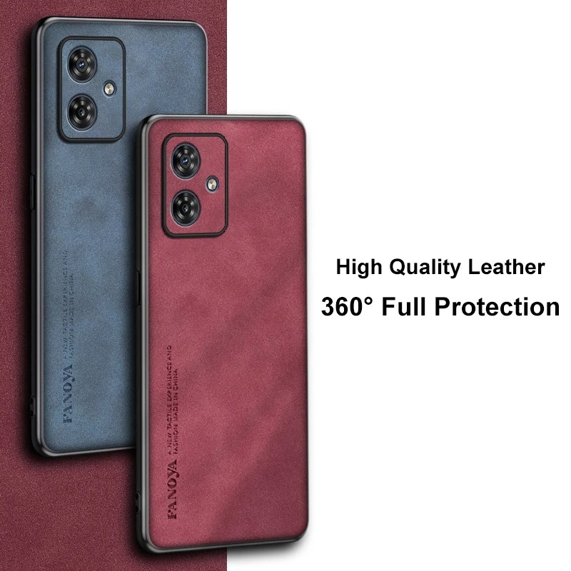 For Moto G35 Case Frosted Soft Vintage Leather Anti Drop For Motorola ...
