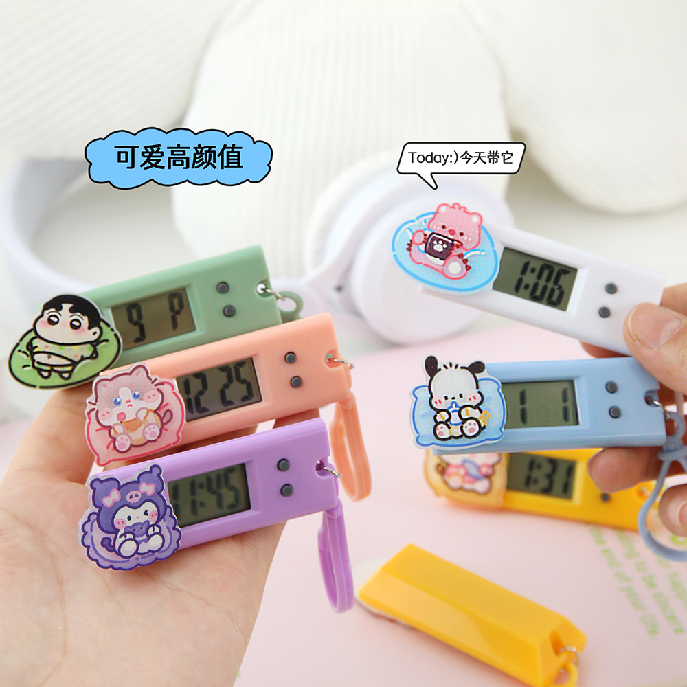 【Very good-looking】Charming Mini Electronic Wall Clock Portable Cartoon ...