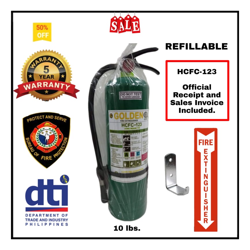 Fire Extinguisher 10 lbs. HCFC-123- Refillable | Lazada PH