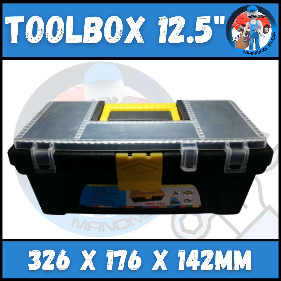 Manong Shop Toolbox 12.5 Heavy Duty Tools Storage Multi Compartment Storage Box | Lazada PH