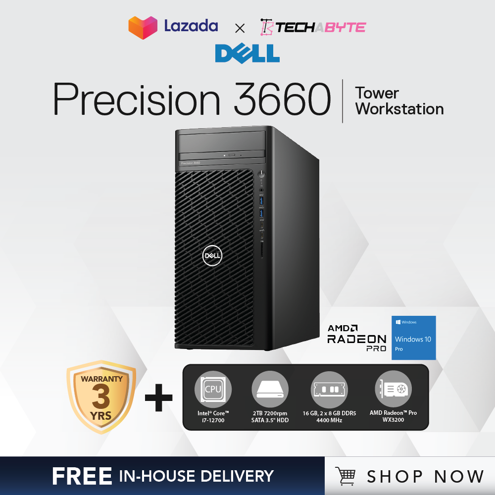 Dell Precision 3660 | i7-12700 | AMD Radeon | 16GB(2x8GB) DDR5 | 2TB ...