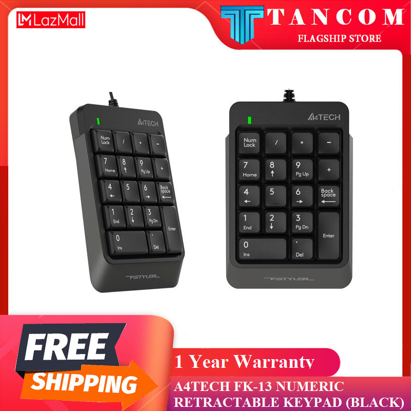 A4Tech FK-13 Numeric Keypad USB Numpad (Black) | Lazada PH