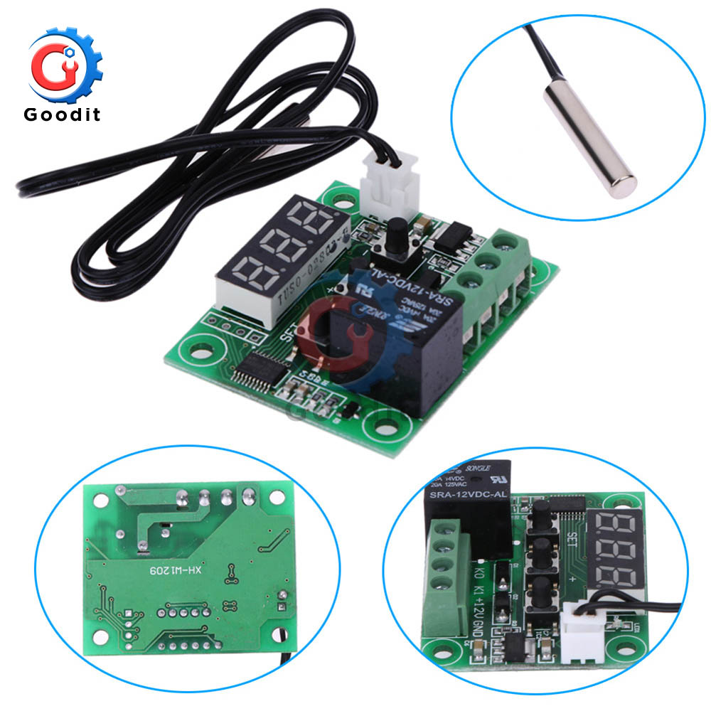 2025 【0ddf02d4】W1209WK W1209 DC 12V AC 220V Digital Thermostat ...