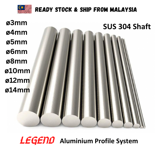 304 Rod Stainless Steel Shaft SS304 Round Bar 3mm 4mm 5mm 6mm 8mm 10mm ...