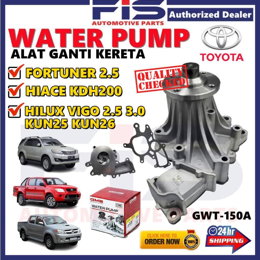 FIS GMB Original Water Pump Toyota Fortuned 2.5 Hiace KDH200 Hilux Vigo ...