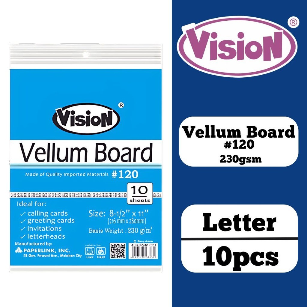 Paper & Boards Data Vellum Board #120 Vision Photopaper Repacks | Lazada PH