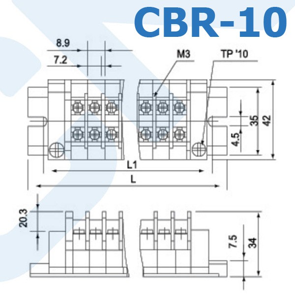 CNTD เทอร์มินอล TERMINAL TBR CBR TR STOPPER สีดำ ยึดราง DIN Rail - PPL ...