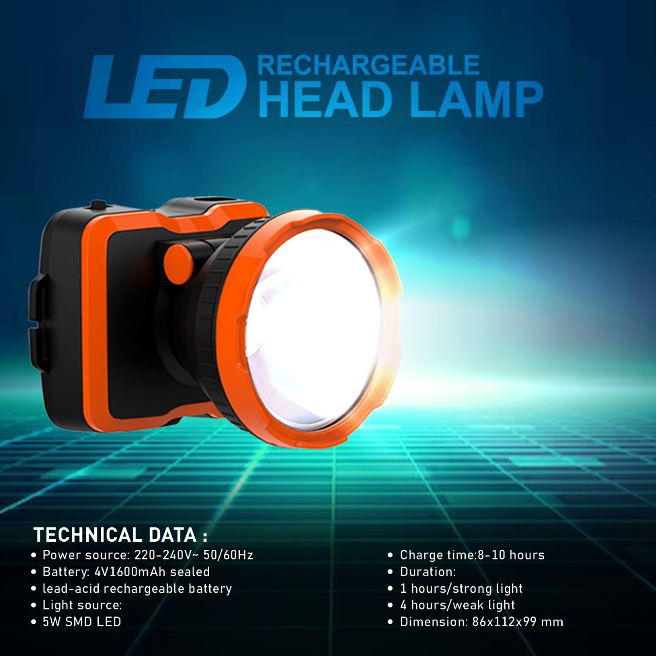 LED Rechargeable Head Torch for Camping & Exploration | MNK SHOP ...