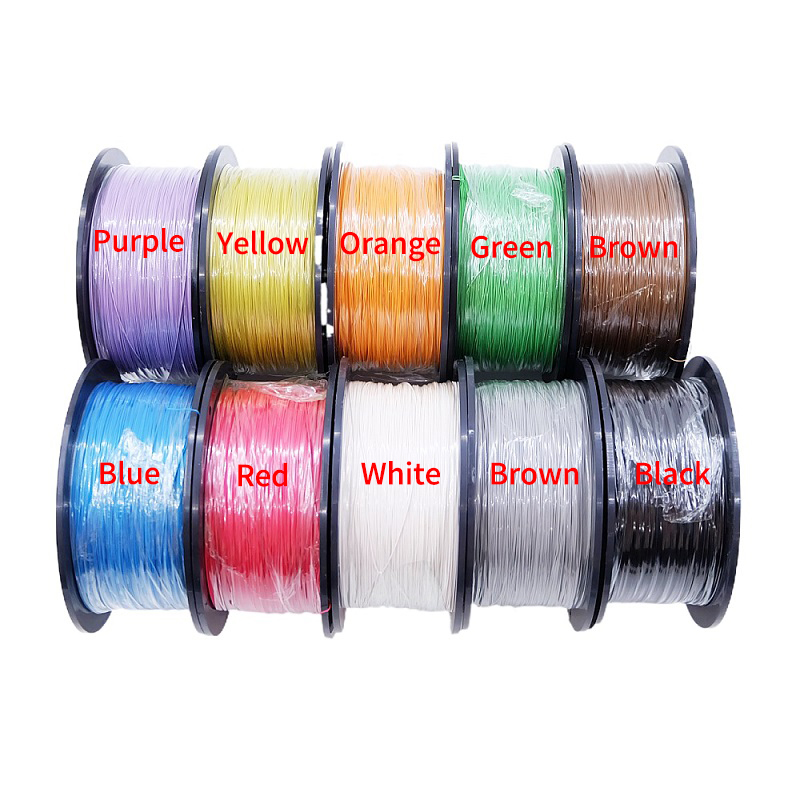 5M/20M PTFE Silver Plated Copper Wire 38/36/34/30/28/26 AWG Fine UL1423 ...