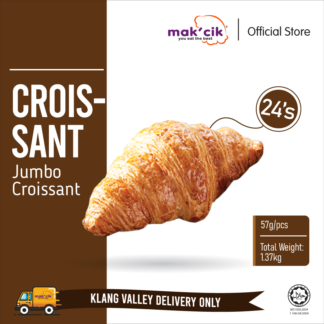 Mak'Cik Jumbo Croissant 1.37kg (24pcs) | Lazada