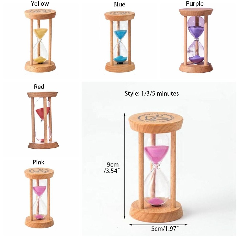 Creative Stable Connection Wooden Hourglass Wooden /3/5 Minutes Round ...