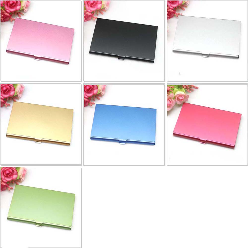 ID Card Case Unisex Credit ID Wallet Card Box Aluminum Alloy Business ...