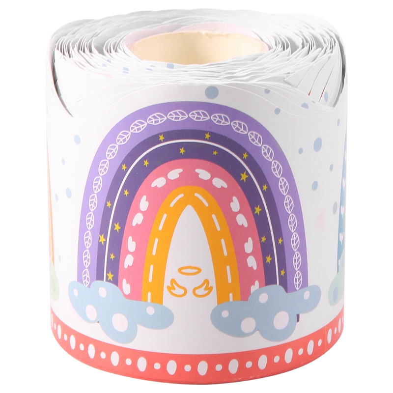 Rainbow Bulletin Board Border 20M Paper Border Trim for Classroom ...