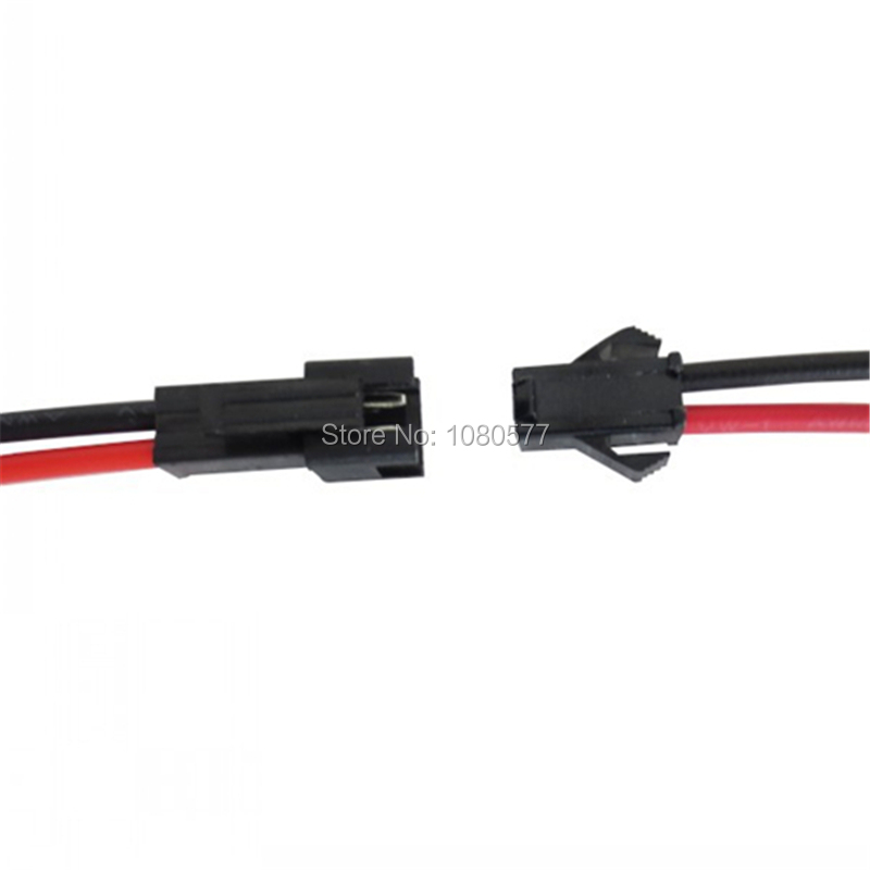 10 Pairs/lot 10cm 2pin Sm 2p Led Cable Connector Male Female Adapter El ...