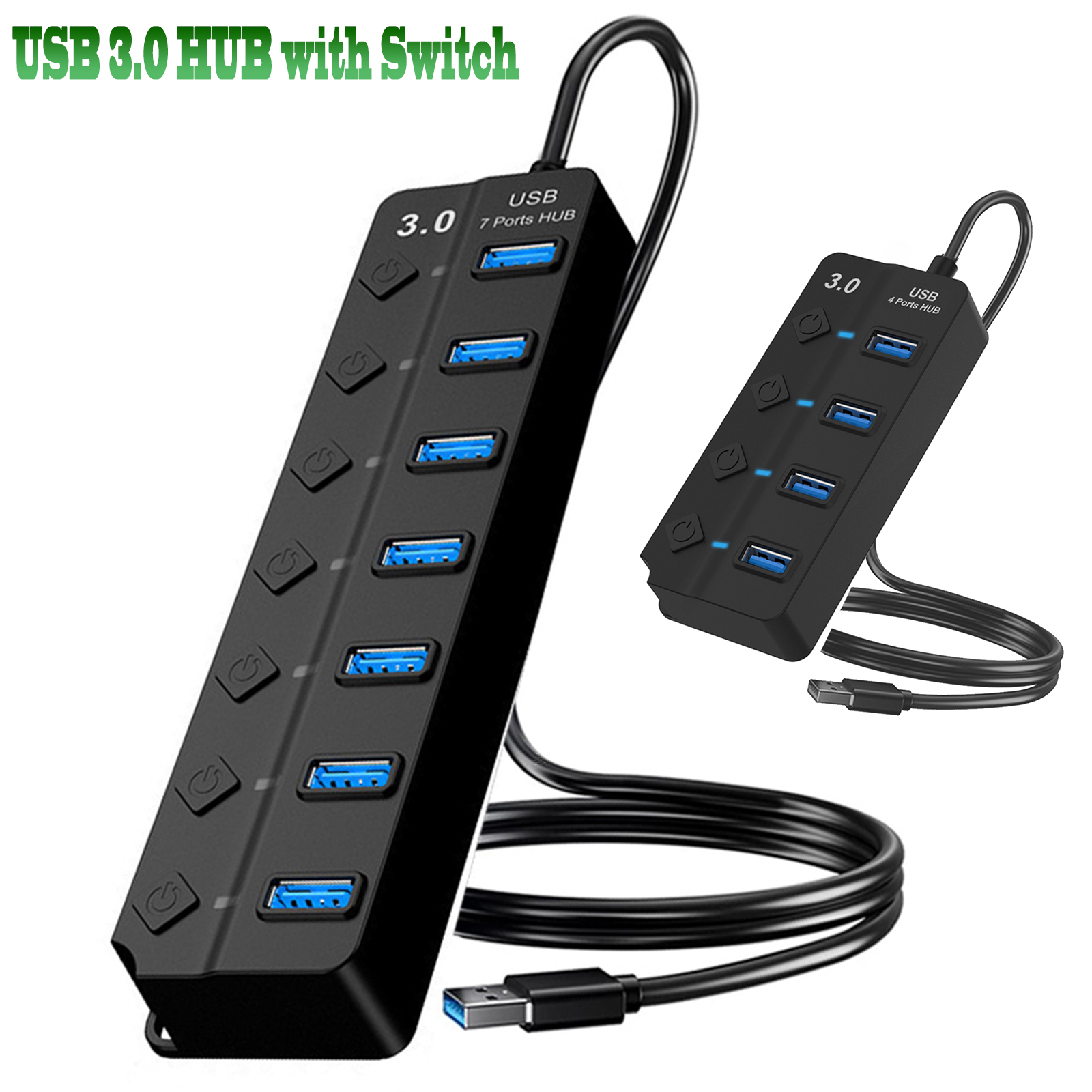 【Top Picks】 Multi USB Splitter Hub 100cm USB 3.0 Hub USB Hub 2.0 Long ...