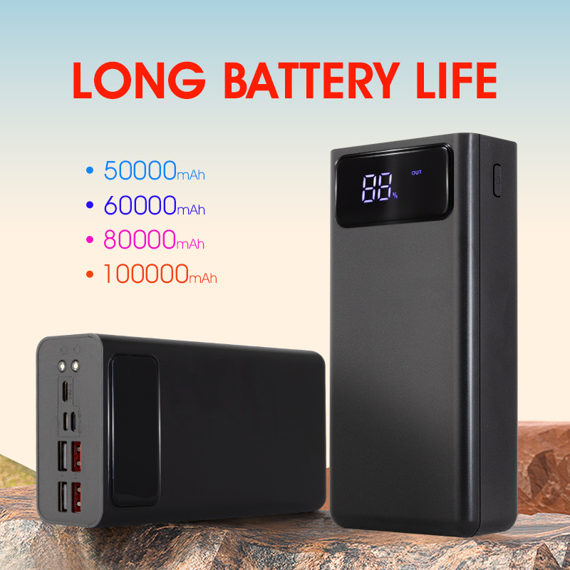 【True capacity】HXR Powerbank 50000 mah 60000 80000 100000mah |Dual Port ...