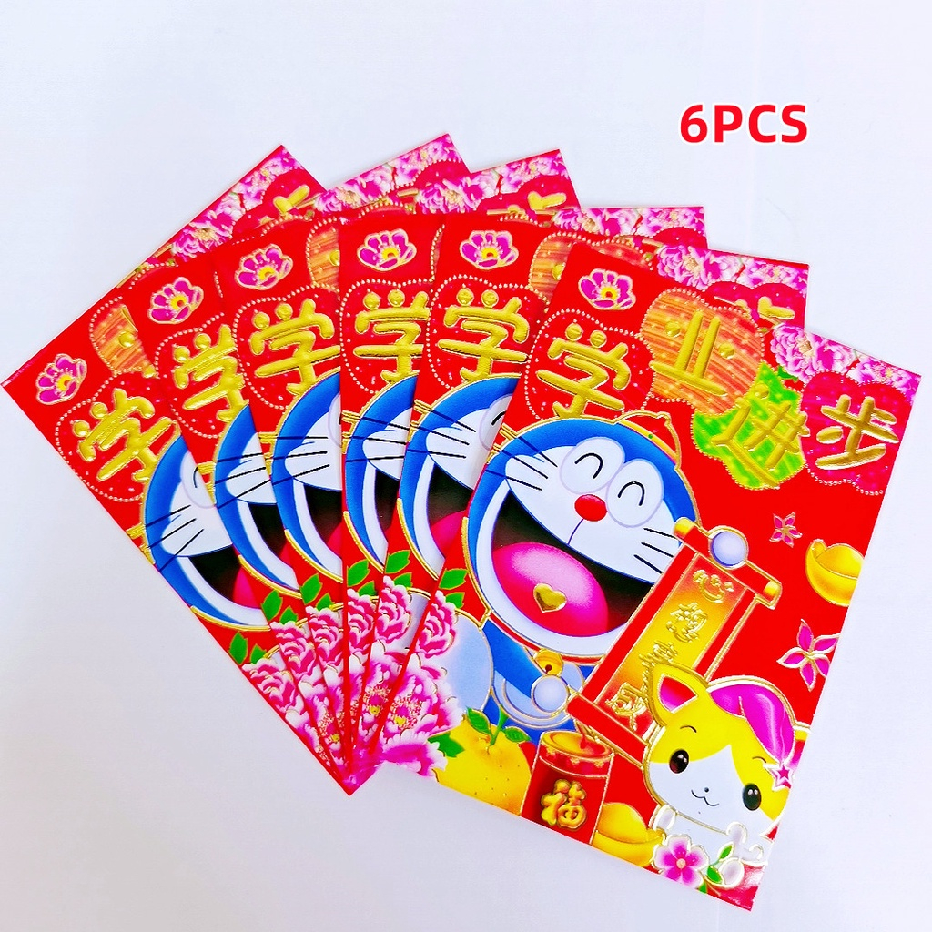 Cartoon 6Pcs red envelope festive New Year's money children cute red ...