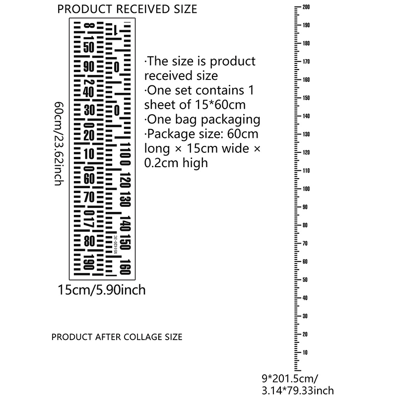 Cartoon Height Scale Wall Sticker Creative Measure Height Children ...