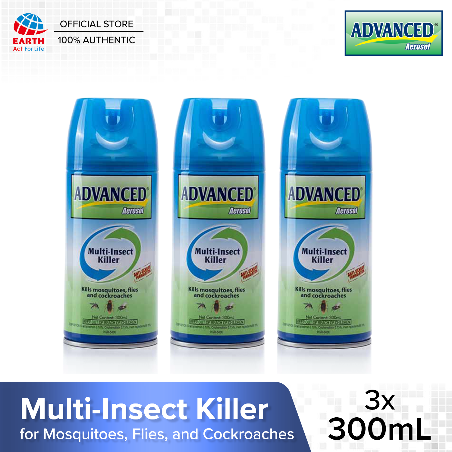 Advanced Multi-Insect Killer Aerosol 300 mL 3's | Lazada PH
